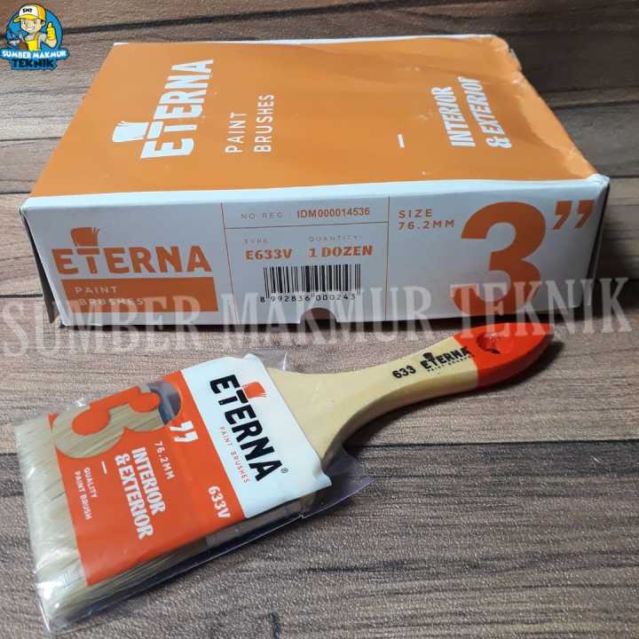 Kuas Cat Tembok Eterna 3 inch 3” Premium Tipe 633 Original Besi Kayu ...