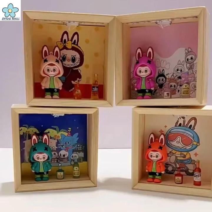 DFIUG Button Battery Power Anime Labubu Night Light Kawaii Mini Labubu ...