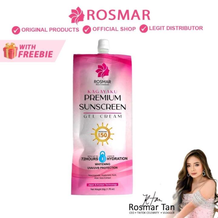 ROSMAR SUNSCREEN GEL CREAM PREMIUM with SPF 50 All Skin Types | Lazada PH