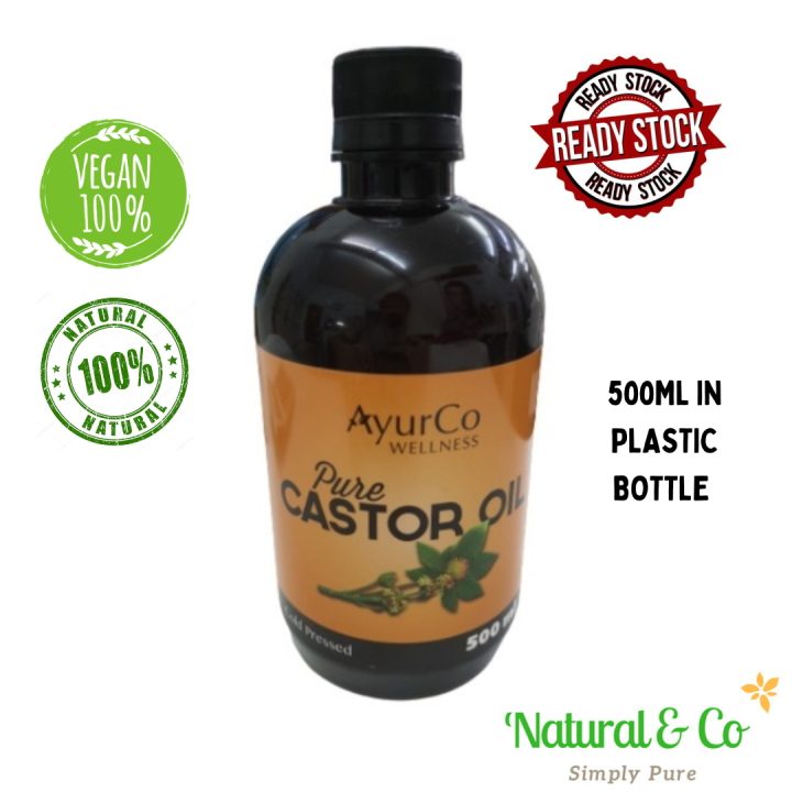 Pure Cold Pressed Castor Oil , Minyak Jarak Asli (500ml), for Internal ...