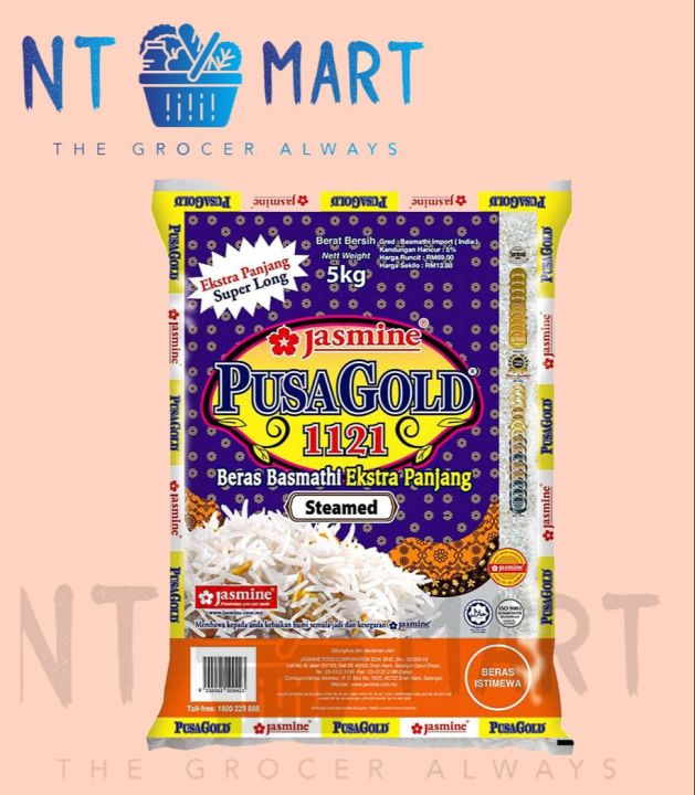 Jasmine Pusa Gold Beras Basmathi Extra Panjang 5kg | Lazada