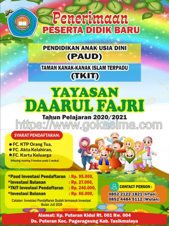 Spanduk PPDB TK /PAUD/SD /SMP /SMK Bisa Custom dan Free Desain | Lazada Indonesia