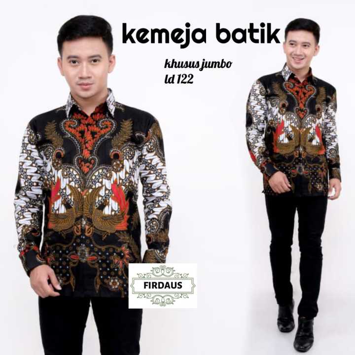 kemeja batik rama khusus ukuran jimbo | Lazada Indonesia
