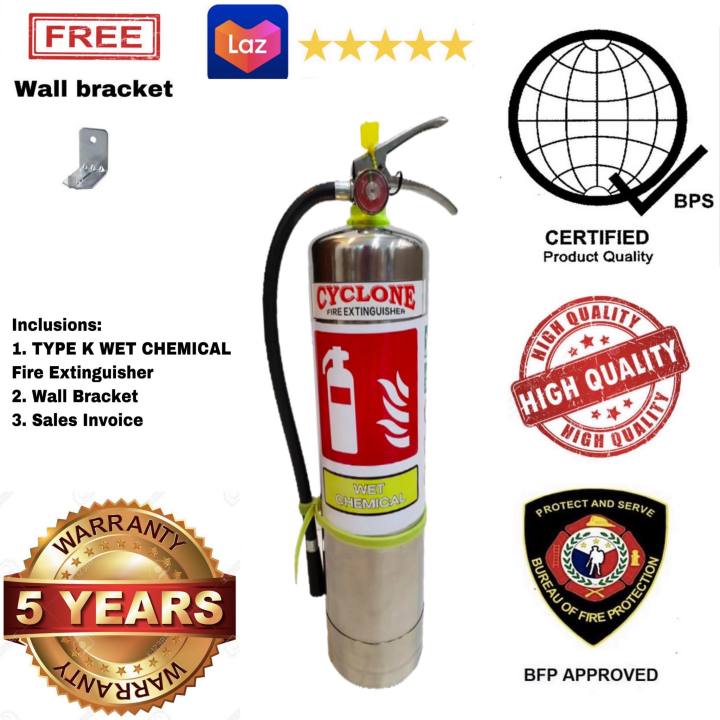 TYPE K Fire Extinguisher 10lbs for KITCHEN USE CLASS K (wet chemical ...