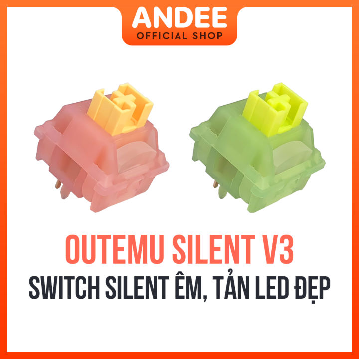 Outemu Silent v3 switch bán lẻ tản LED công tắc phím cơ im lặng 5 pin ...