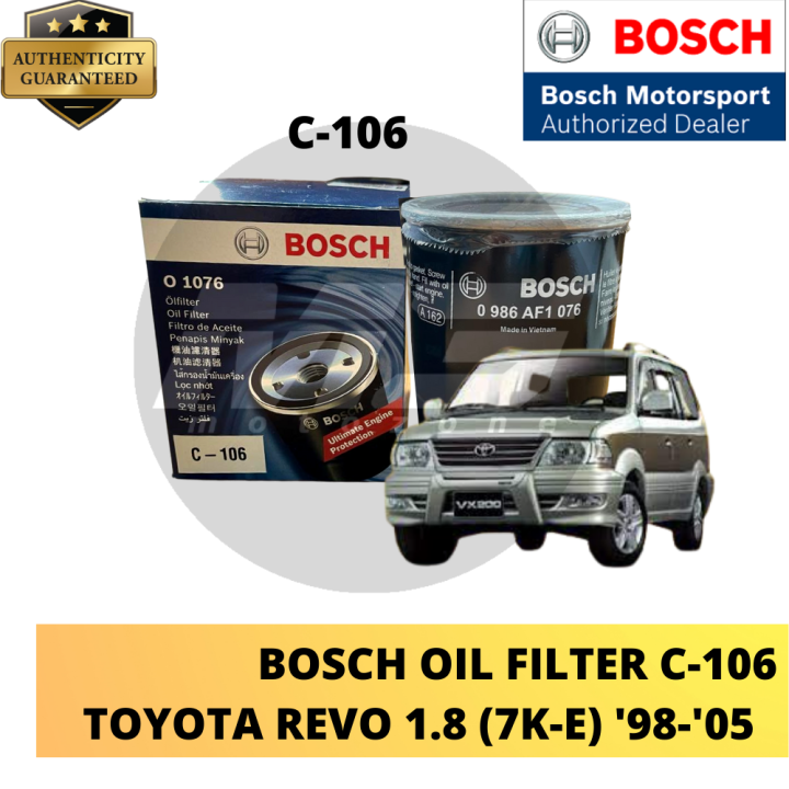 BOSCH Oil Filter C-106 Toyota Revo 1.8 (7K-E) '98-'05 | Lazada PH