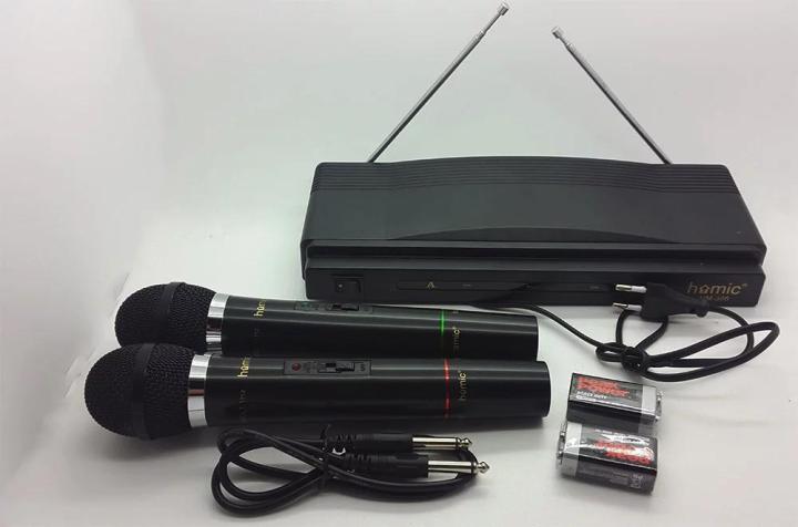 MIC WIRELESS DOUBLE MICROPHONE/MIC TANPA KABEL/MICROPHONE WIRELESS ...