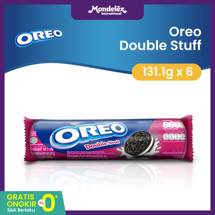 [Paket isi 6] Oreo Biskuit Double Stuff 131g | Lazada Indonesia