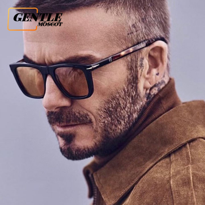 (GENTLE MOSCOT)Western Style Square Frame Sunglasses for Men with Grade ...