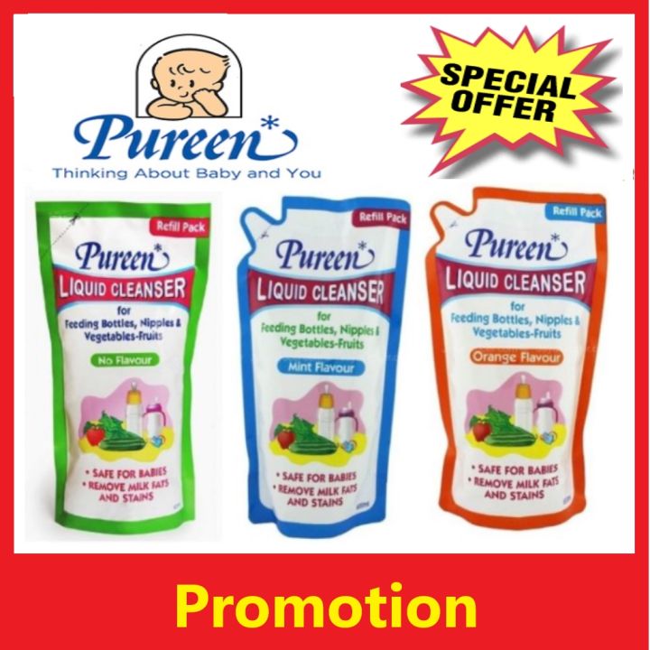 Pureen Liquid Cleanser Mint Refill Pack 550ml ( Orange/ Mint/ No ...