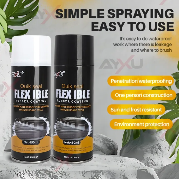 leoph 450ml AYXU Quick Seal Flexible Rubber Coating REPAIR SPRAY ...