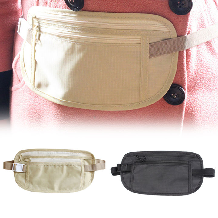 godessing Invisible Travel Waist Packs Waist Pouch for Passport Money ...