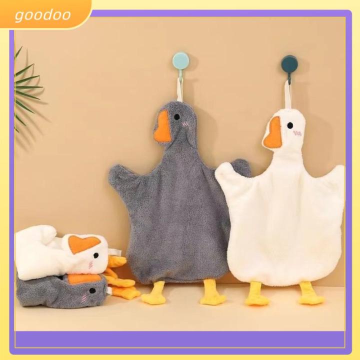 GOODOO การ์ตูน ผ้าขนหนูมือห่าน แห้งเร็ว หนาขึ้น ผ้าเช็ดมือในครัว น่ารัก ...