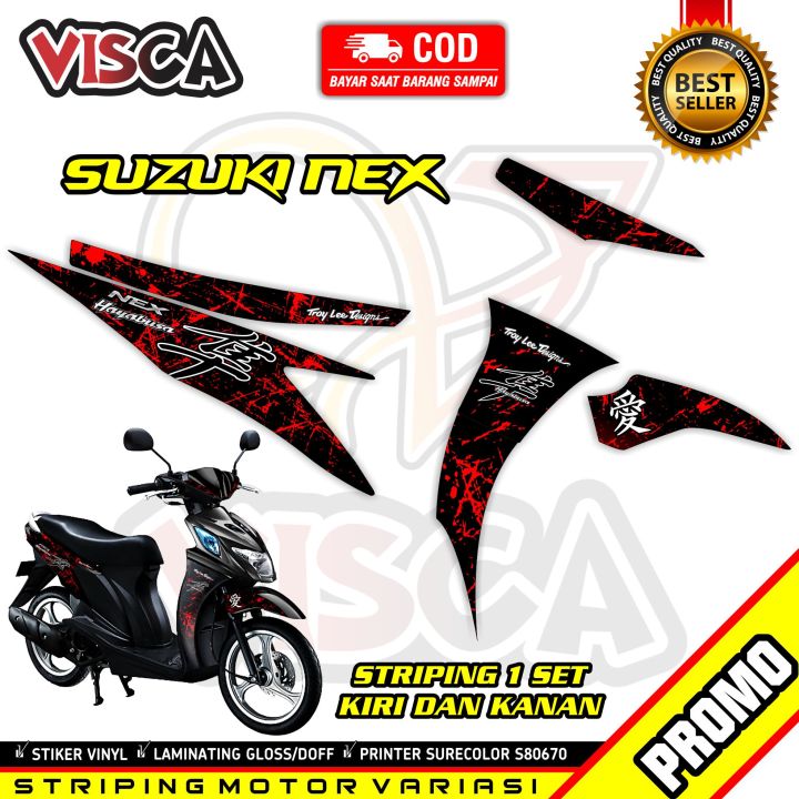 Striping Motor Nex 1 Variasi - Stiker Suzuki Nex 1 Desain Hayabusa ...
