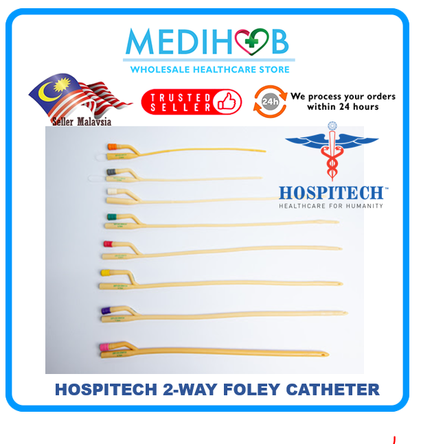 HOSPITAL GRADE 2 Way Standard Foley Catheter - Silicone Bonded with ...