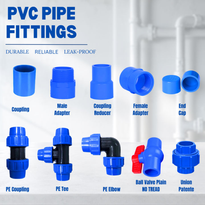 Water line PVC Blue Pipe Fittings & PE Compression Fittings | Coupling ...