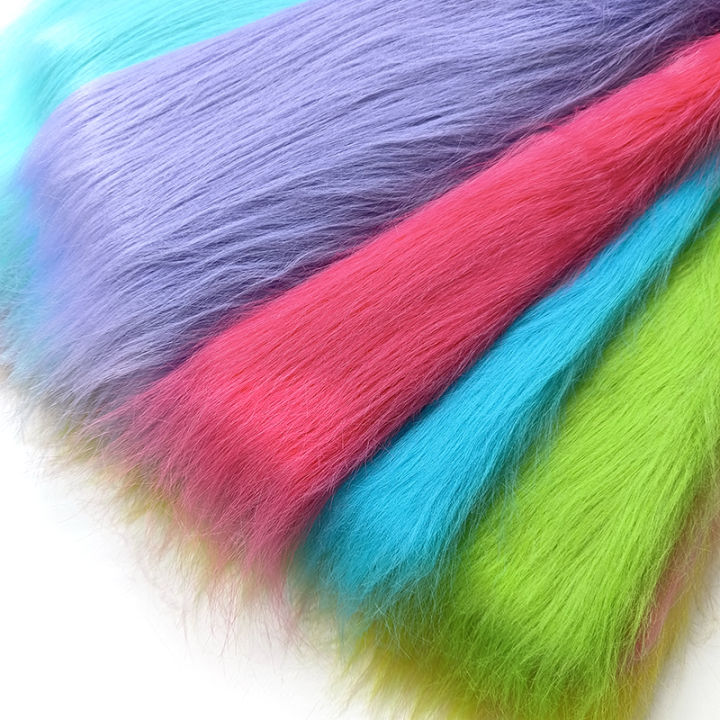 ZYFMPTEX Long Plush Fabric, Artificial Fur Fabric, 45 Colors Can Be ...