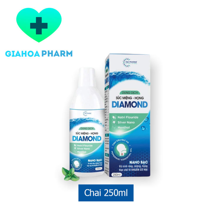 Dung dịch súc miệng & họng Nano Bạc Diamond - Chai 250ml | Lazada.vn