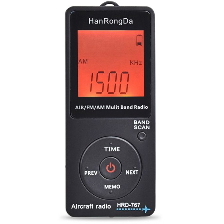 (DQMY) Radio Aircraft Band Receiver FM/AM/AIR Radio World Band with LCD ...