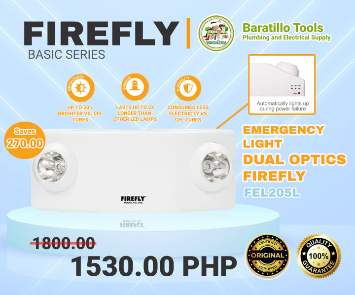 FIREFLY Emergency Light Dual Optics FEL205L | Lazada PH