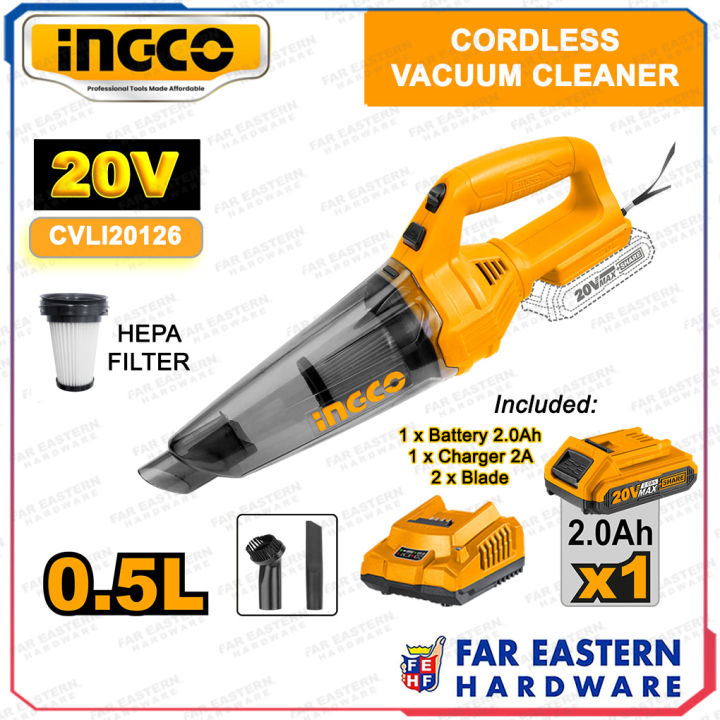 INGCO Cordless Vacuum Cleaner 20V CVLI20126 w/ Battery & Charger INPTCL ...
