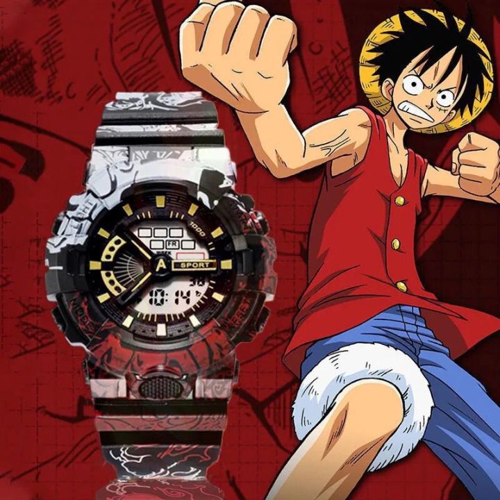 clu One Piece Luffy Watch For Kid Digital Led Sport Luminous Multi ...