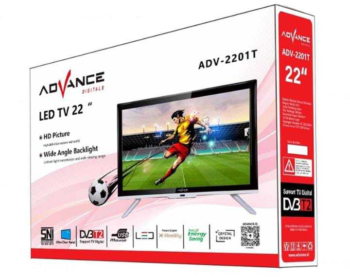 TV ADVANCE LED DIGITAL 22" ADV-2201T TV DIGITAL LED SIARAN NASIONAL ...