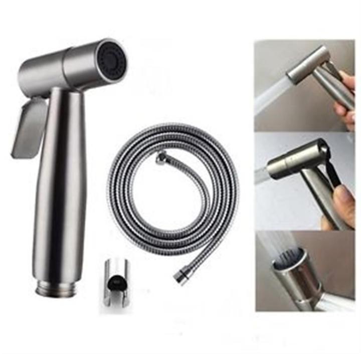 ISANO SUS304 S/Steel Hand Bidet Set WITH 4FT STEEL FLEXIBLE HOSE | Lazada