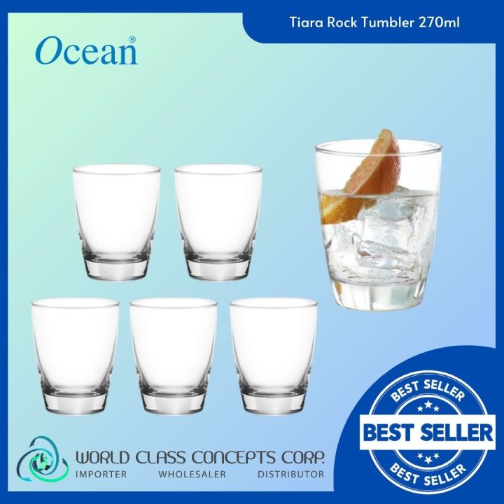 Ocean Glassware Tiara Rock Tumbler 270ml / 9 1/2 oz Set of 6 (FM ...