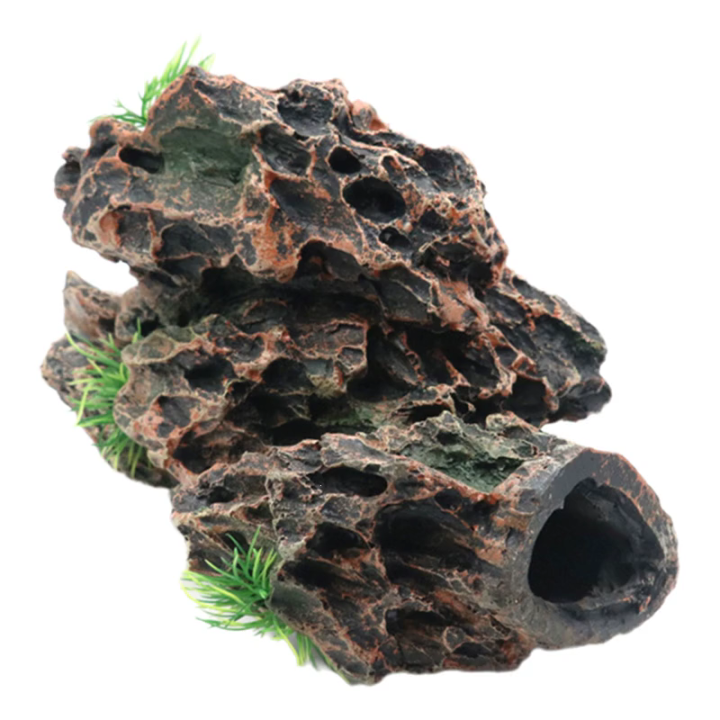 Fish Tanks Stone Grass Crafts Simulation Landscape Large Rockery ...