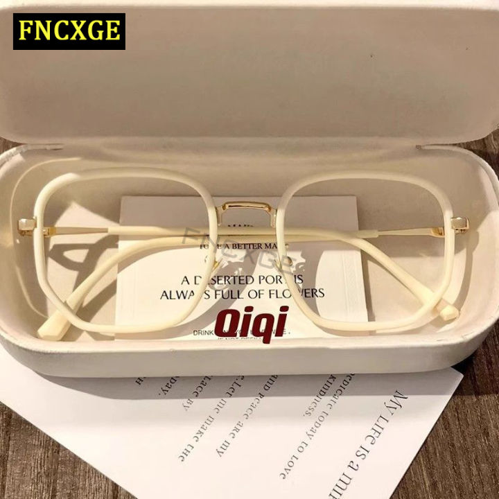 FNCXGE nữ thời trang chữ nhật lớn kính Cận thị mắt kính tia uv và ánh sáng xanh Kính Bảo Vệ Mắt ...