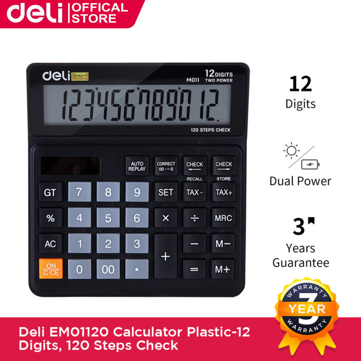 Deli Calculator For Business 12 Digits Large Screen Calculator Dual ...