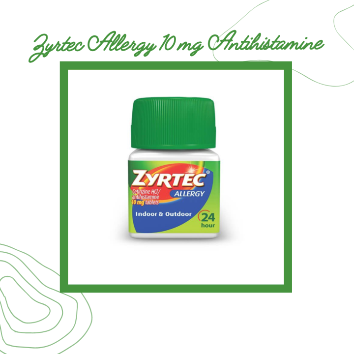 Zyrtec Allergy 10mg Antihistamine, 50 Tablets (EXP. FEBRUARY 2026 ...