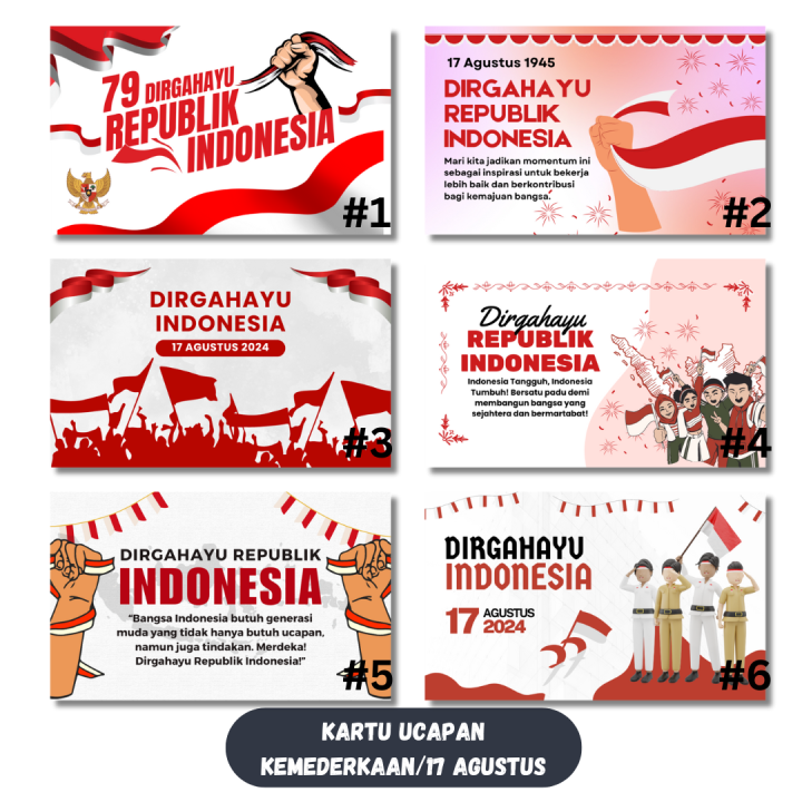 Kartu Ucapan Acara Kemerdekaan 17 Agustus Agustusan | Kupon Souvenir ...