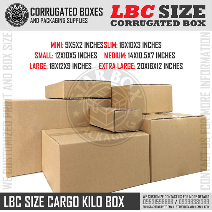 Starbox Medium LBC Express Sizes Corrugated Cargo Shipping Boxes ...
