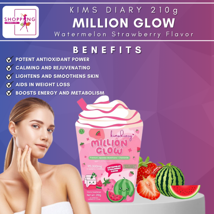 Kimsdiary Million Glow Premium Japanese Drinks with Premium Japanse Glutathione + Chamomile ...