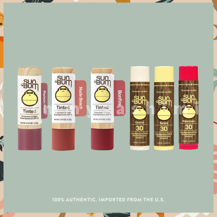 SUN BUM Sunscreen Lip Balm SPF30 4.25g - coconut / banana / watermelon ...