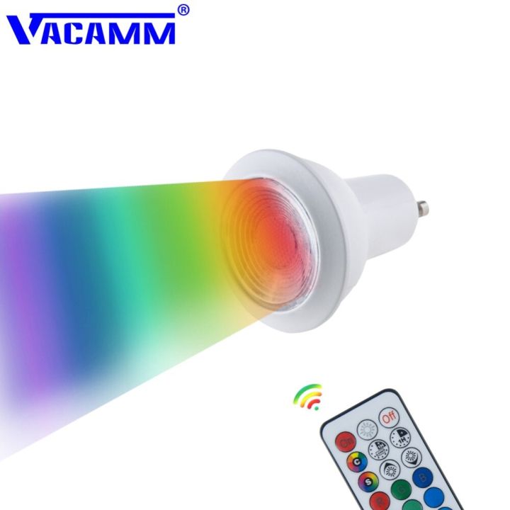 【Exclusive】 Vacamm หลอดไฟ Led Rgbww Gu10/Gu5.3/E27/B22 Ac85-265v หลอดไฟลูกบอลหลากสี3W พลังงานสูง ...