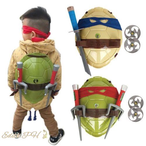 Ninja turtles Toys Weapon Turtle shell kit for Kids Halloween Cosplay ...