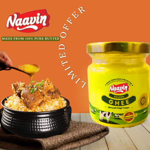 Naavin Golden Ghee Made From 100% Butter - Minyak Sapi Tulen - 150gm ...