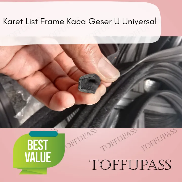 Karet List Frame Kaca Geser bentuk U permeter | Lazada Indonesia