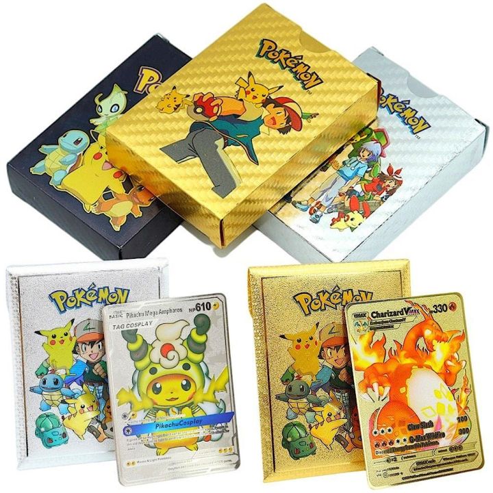 【CUB Toy City】 Pokemon Metal Card Pack Vmax Case Mew GX Box Gold Silver ...