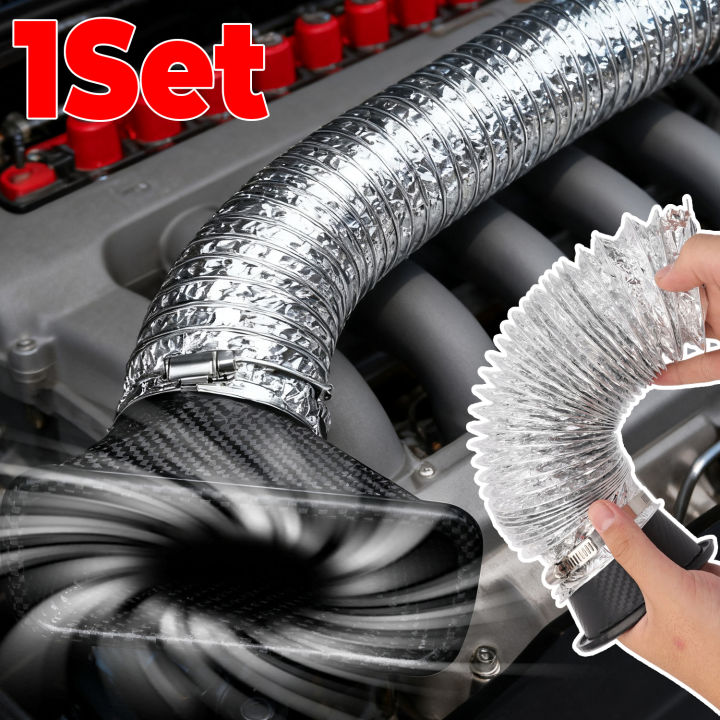 Universal Car Air Intake Duct Funnel Front Bumper Vent Cold Air ...