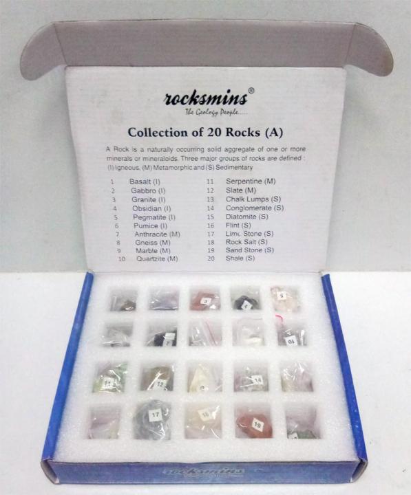 Educational Rock Collection Rock Specimen 20 Rocks | Lazada PH