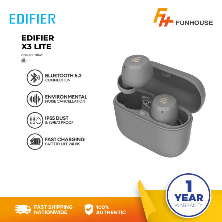 Edifier x3s / X3 Lite Bluetooth 5.0 Mini Touch Control Earphone 24 Hrs ...