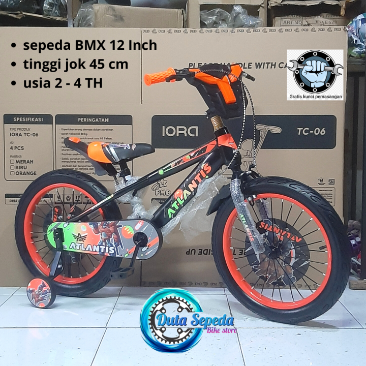sepeda anak laki usia 3 - 5 tahun ukuran 12 inch model BMX | Lazada ...