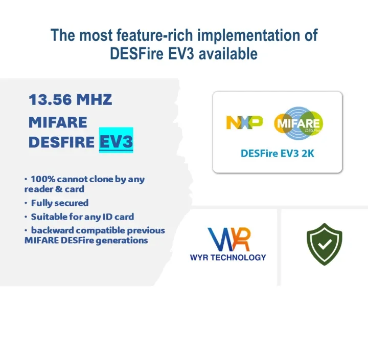 MIFARE DESFire EV3 2k contactless multi-application IC Blank Card | Lazada Singapore