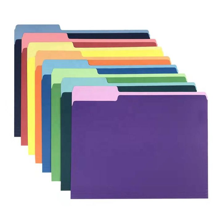 Multiple Colors Kraft Paper Manila File Folder With Letter Size And ...