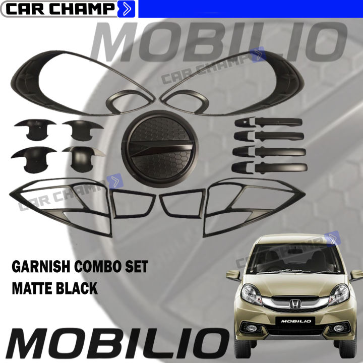 Honda Mobilio 2014 to 2017 Garnish Combo Set Cover Matte Black 2015 ...