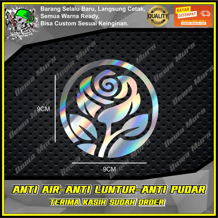 Cutting Sticker MAWAR BULAT Sticker Cocok Buat Motor , Mobil Dan Lain ...
